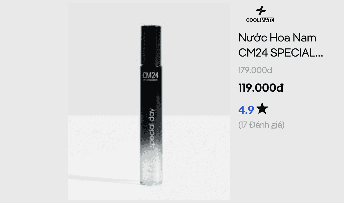 Nước Hoa Nam CM24 By Coolmate SPECIAL DAY 9ml Nam Tính - Coolmate